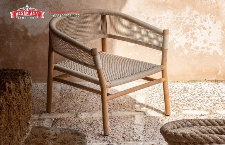 Kursi Teras Lounge Armchair Kayu Jati | Hasan Jati Furniture